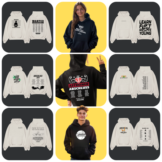 shirtival® | Abipullis, Abschlusspullover, Teamkleidung bedrucken